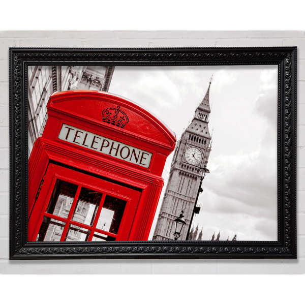 Ebern Designs Big Ben Phone Box - Single Picture Frame Art Prints ...