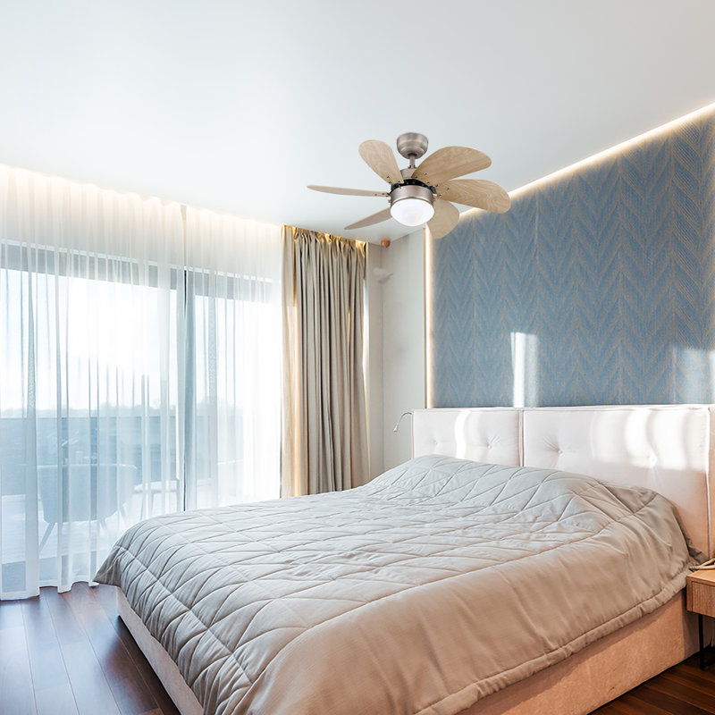 Ciata Lighting Turbo Swirl Brushed Aluminum 30 In. Ceiling Fan With ...