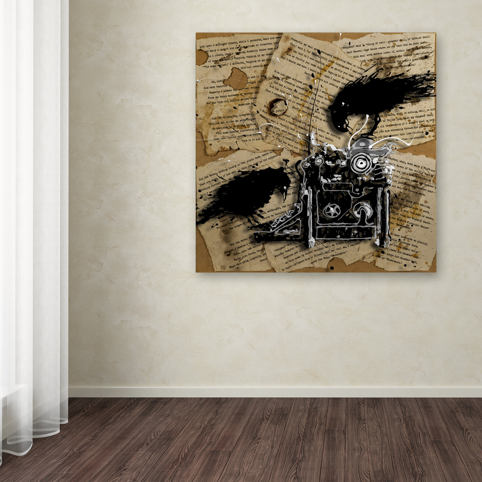 Gracie Oaks Quoth the Raven 1 by Roderick Stevens - Print on Canvas ...