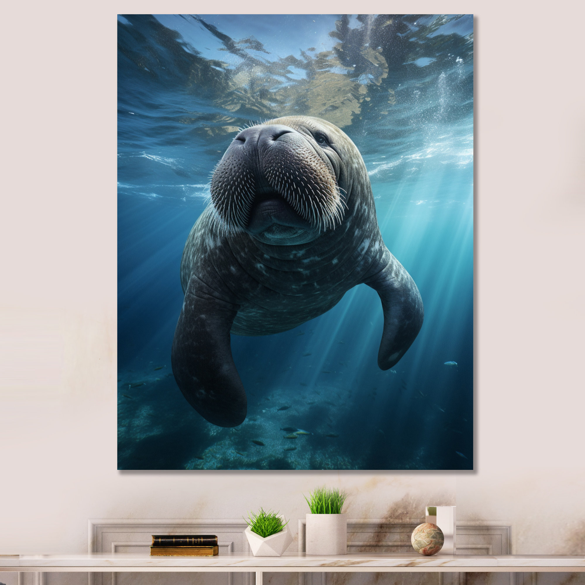 Beachcrest Home™ Walrus Ocean Wanderer III - Animals Prints | Wayfair