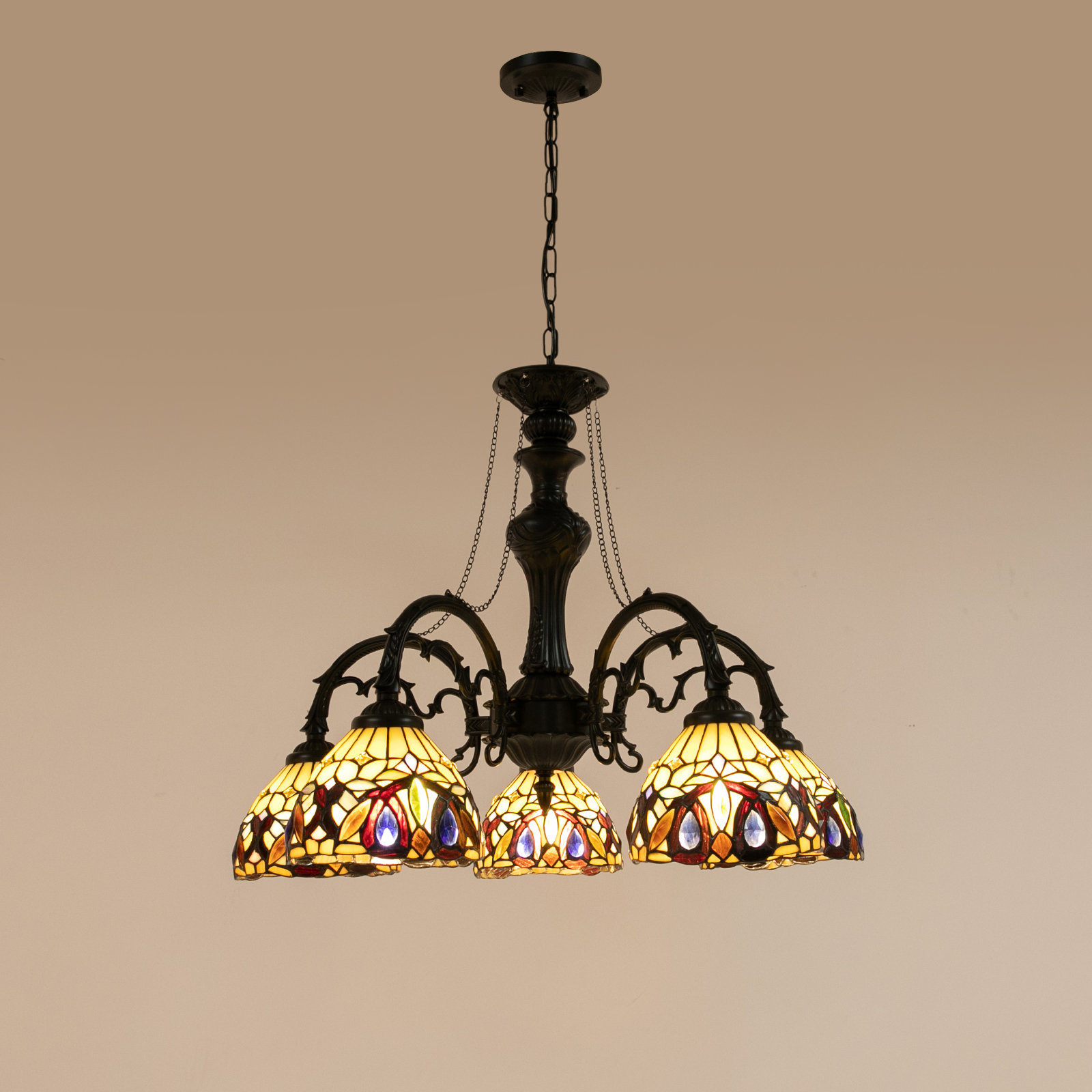 Bungalow Rose 5 Lights Antique Pendant Lamp Adjustable Height | Wayfair