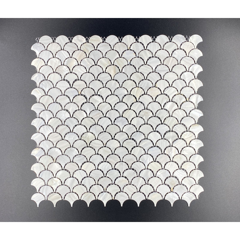 ES Stone 1" x 1" Seashell Fish Scale Mosaic Wall Tile & Reviews ...
