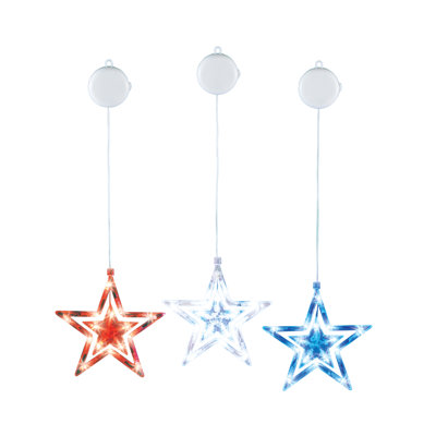 blue star window lights