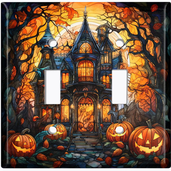 WorldAcc Halloween Spooky Pumpkin Manor House Christmas Festive Tree ...