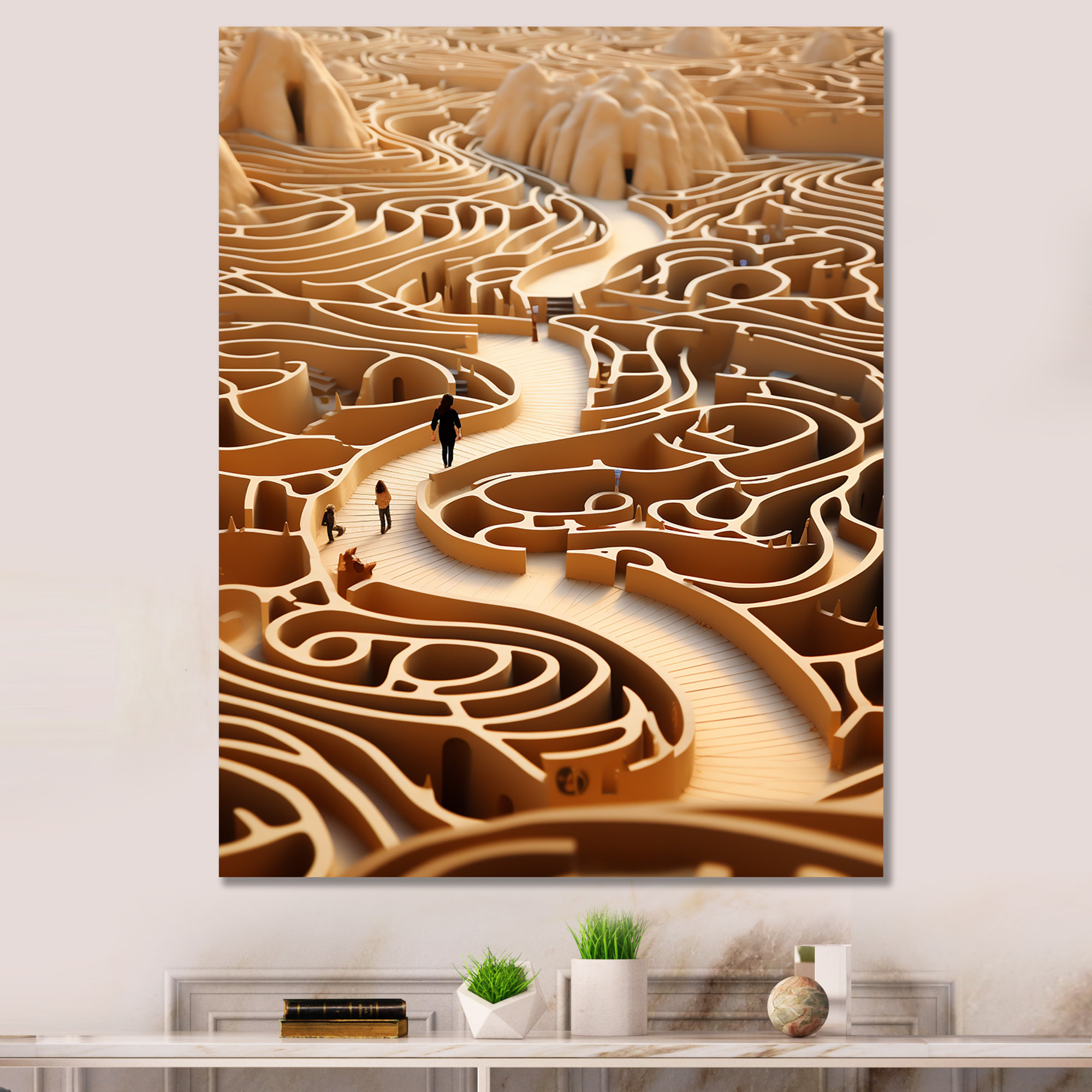 Loon Peak® Desert Labyrinth Maze Reflection | Wayfair