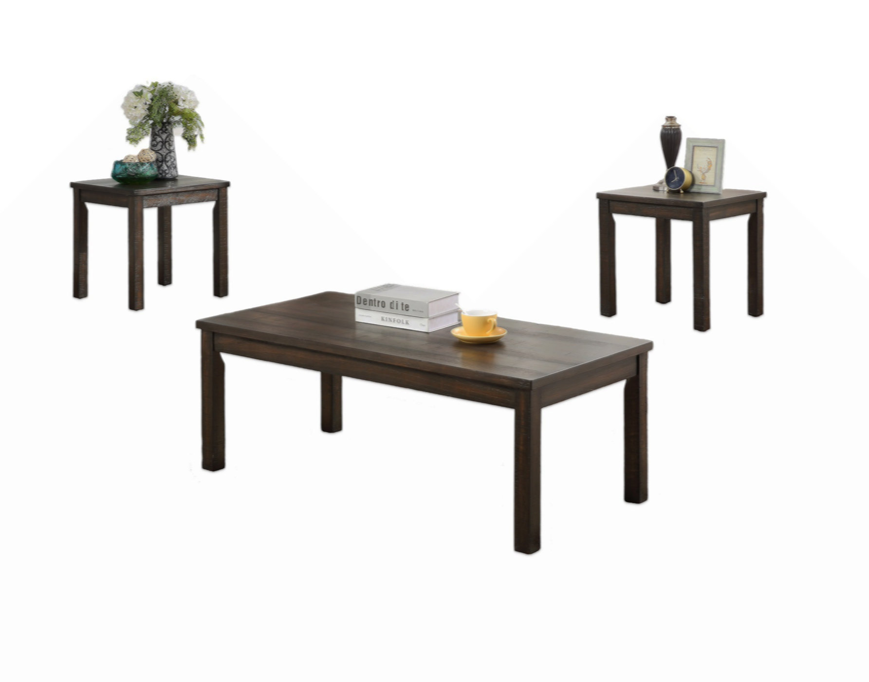 Latitude Run® 3Pc Coffee Tables Set Classic 1X Coffee Table 2X End ...