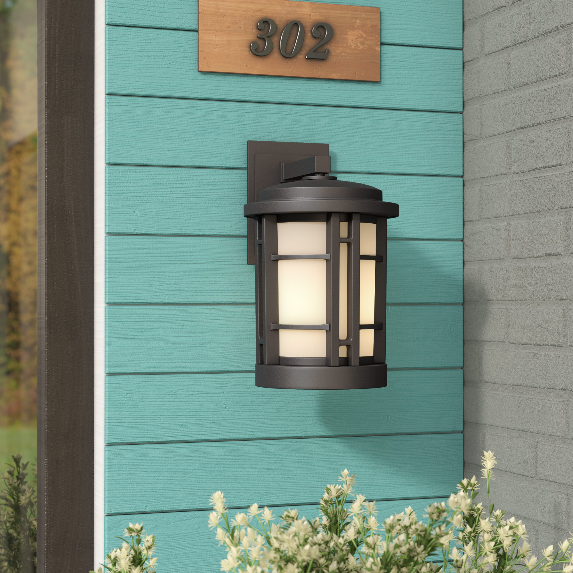 Brayden Studio® Cardin Outdoor Wall Lantern & Reviews | Wayfair