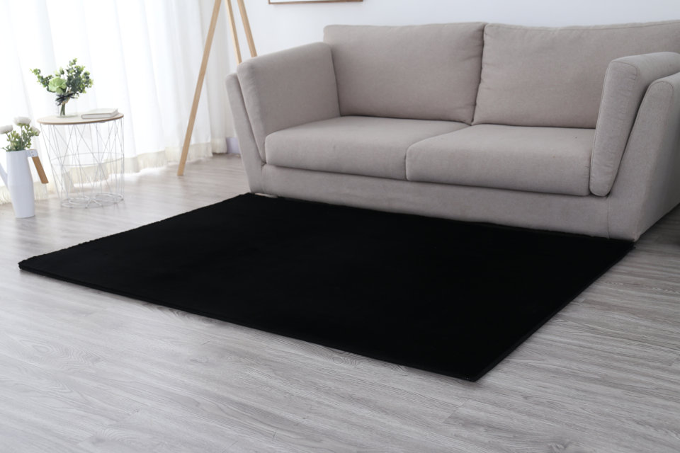 Ebern Designs ITALIA RUG 2'X3' BLACK RABBIT | Wayfair