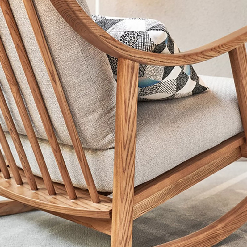 ChairVogue Nordic Art Casual Rocking Chair Solid Wood Rocking Chair ...