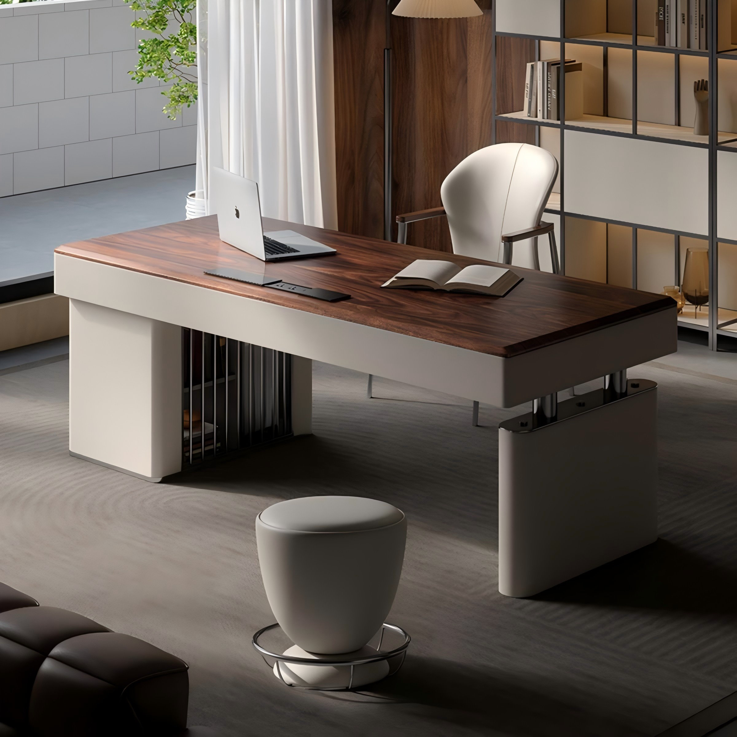 Tha Dream Team Modern Luxury Solid Wood Rectangular Office Desk | Wayfair