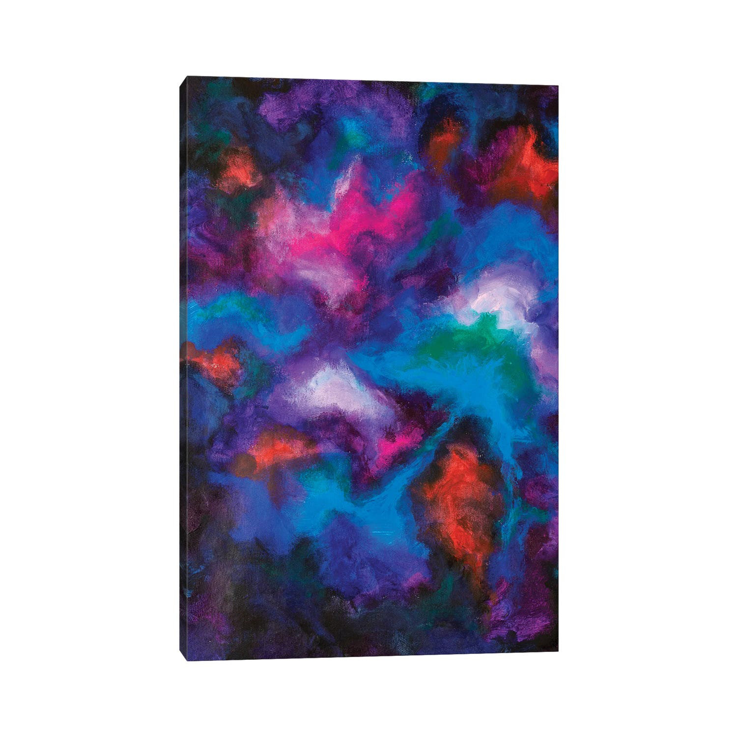 East Urban Home Abstract Multicolored Oil Smears Painting | Wayfair