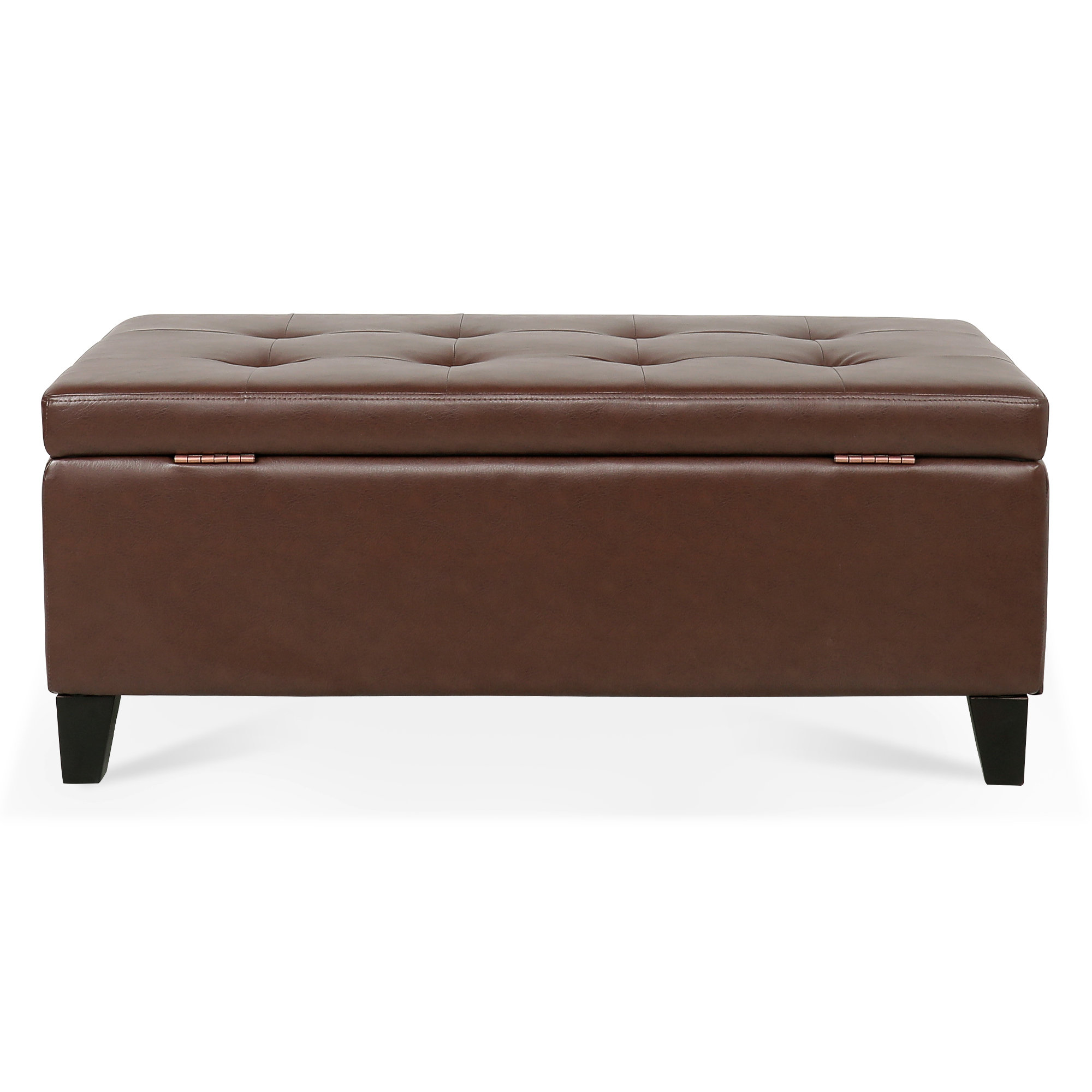 Latitude Run® Faux Leather Entryway Bench With Storage | Wayfair