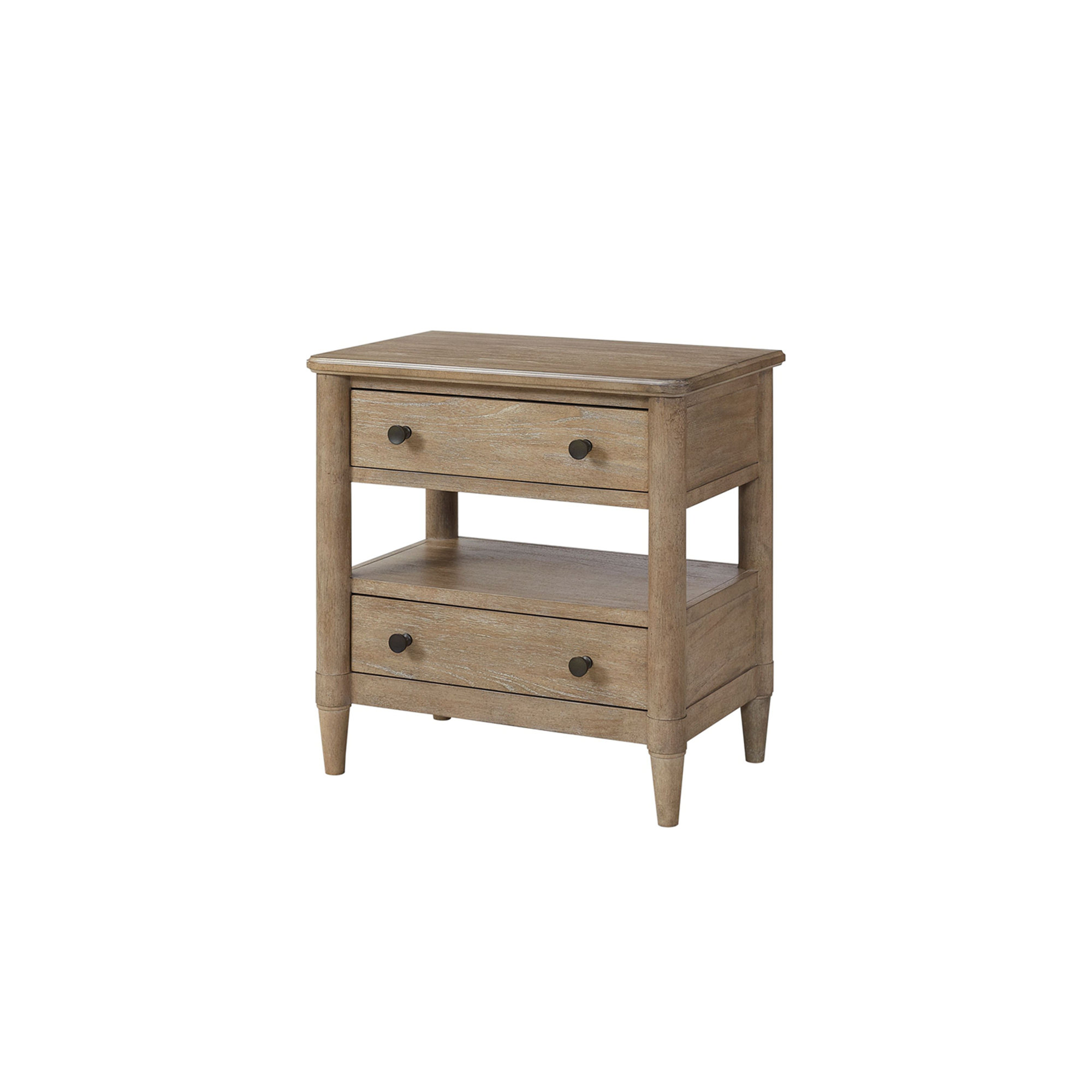 Gracie Oaks Open Nightstand With 2 Drawers | Wayfair