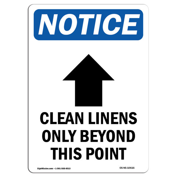 SignMission Clean Linens Only Sign with Symbol | Wayfair