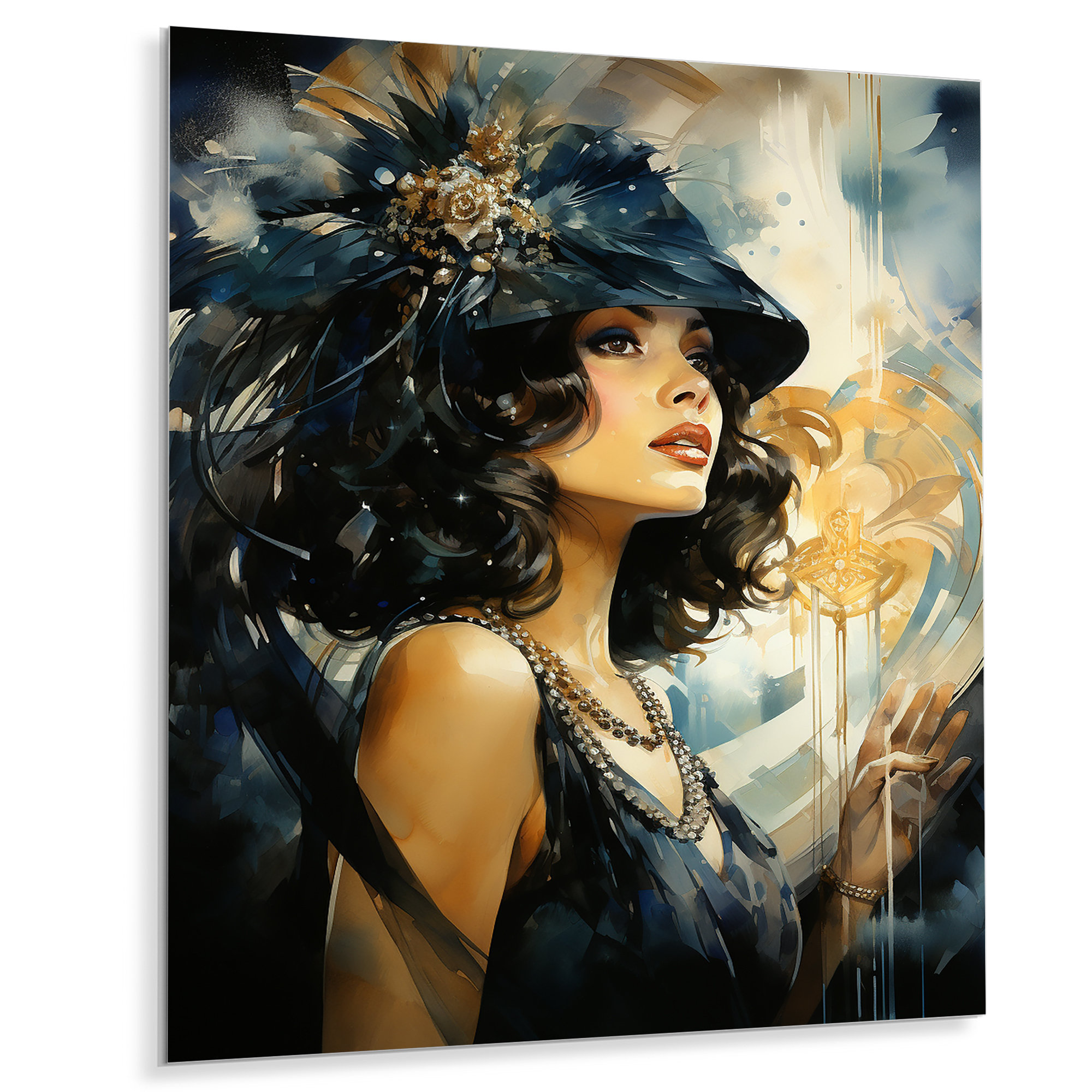 Latitude Run® Fashion 1920S Roaring Portrait I - Fashion Metal Wall Art ...
