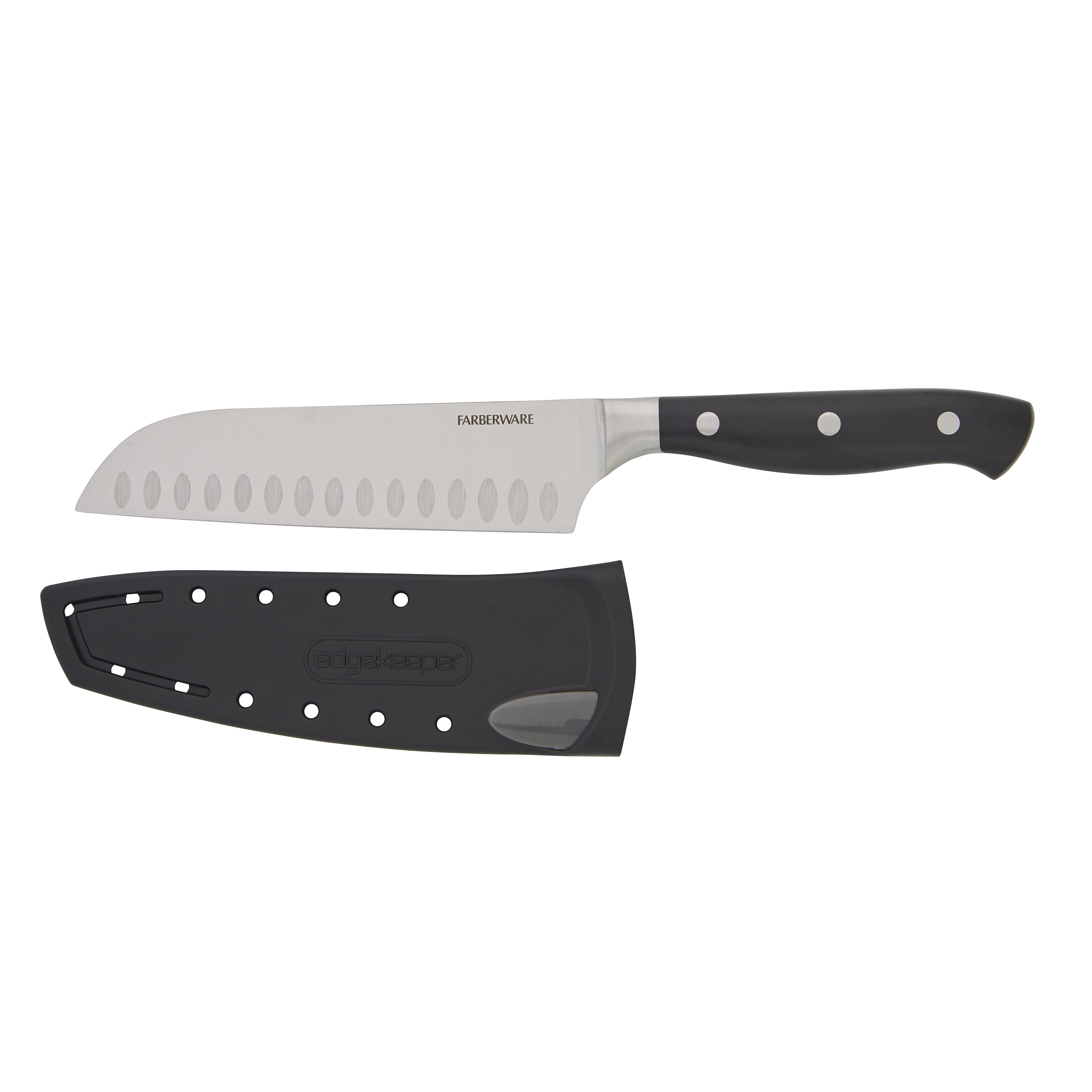 Farberware Edgekeeper Triple Rivet Forged Santuko Knife with Built-In ...
