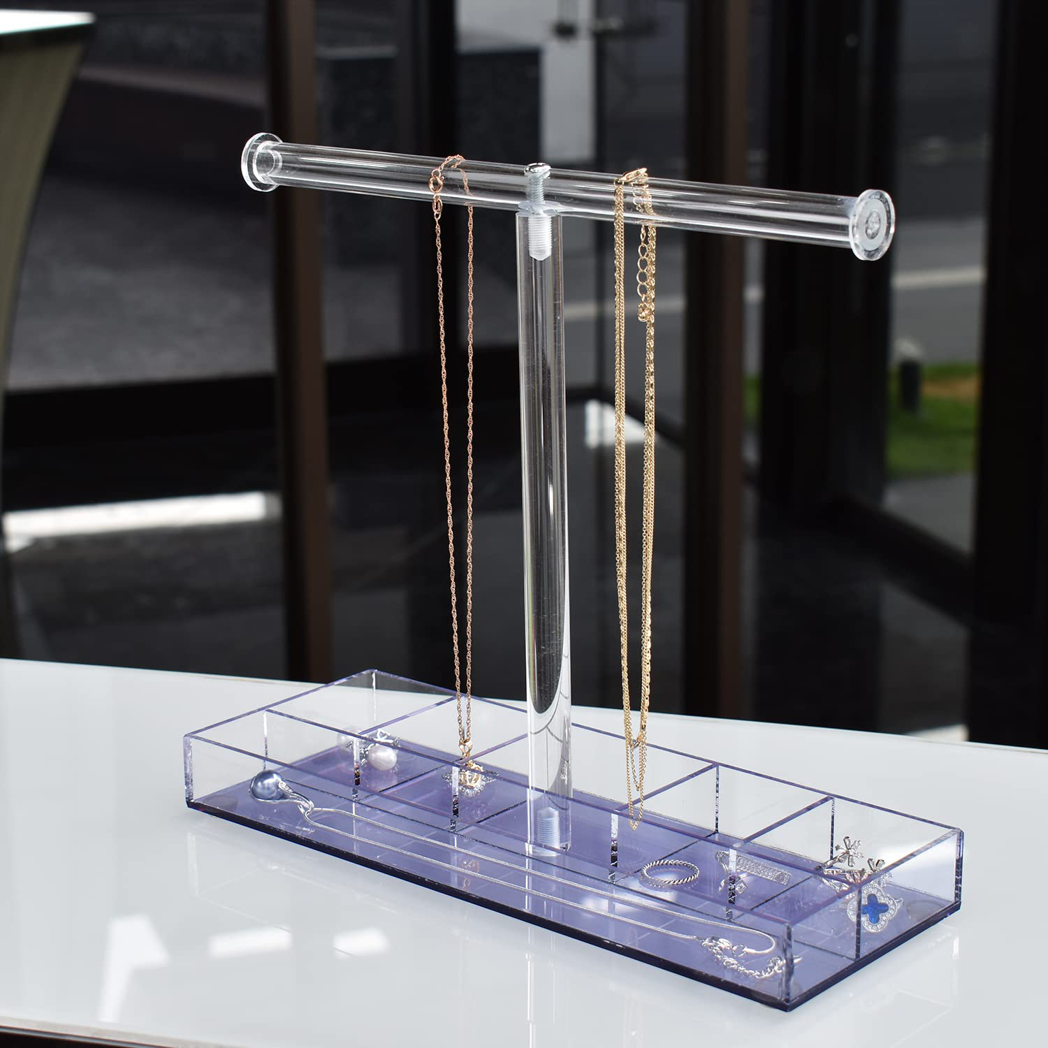 Ivy Bronx Jewellery T-Shaped Display Bracelet Showcase Organizer Rack ...