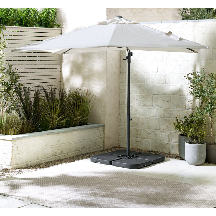 Dakota Fields Casilla Square Garden Parasol and Base - Modern Patio for ...