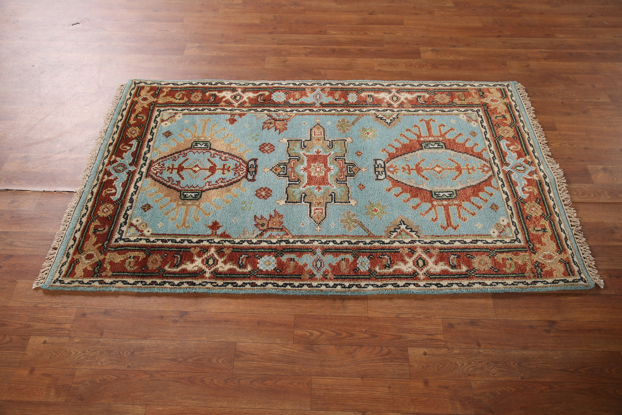 Bungalow Rose Light Blue Traditional Oriental Accent Rug 3x5 | Wayfair