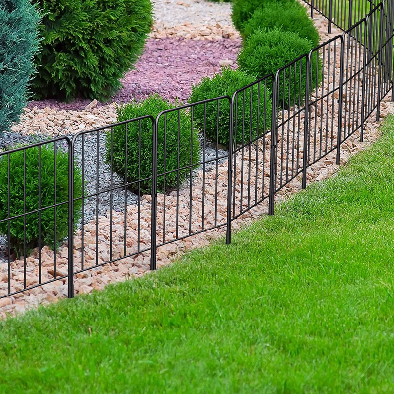 Haitral 2 ft. H x 1 ft. W Decorative Garden Metal Fencing & Reviews ...