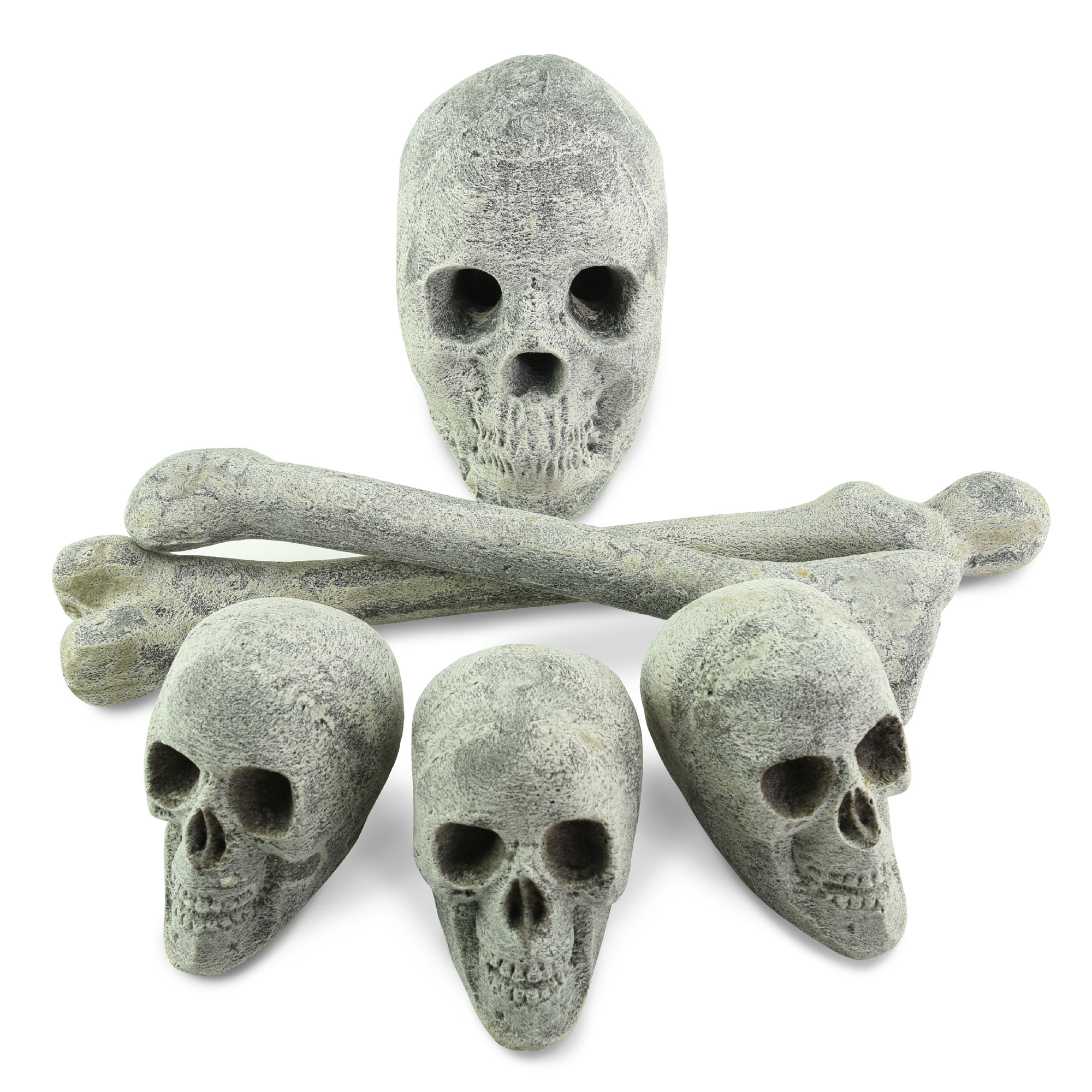 Fire Pit Essentials Ceramic Skulls and Crossbones Fire Pit Lava Rock ...