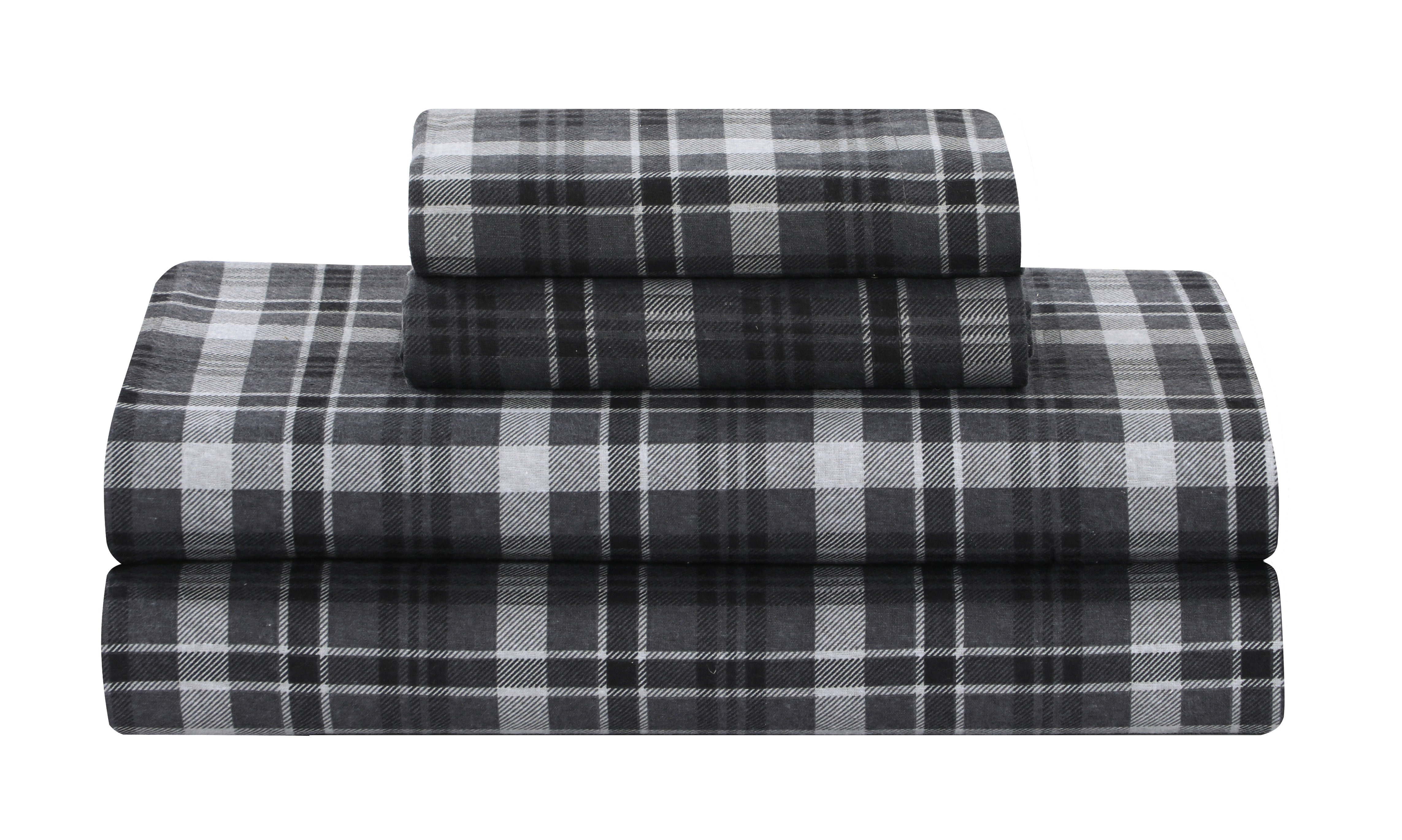 Feather & Stitch NY Plaid 100% Cotton Flannel Sheet Set & Reviews | Wayfair