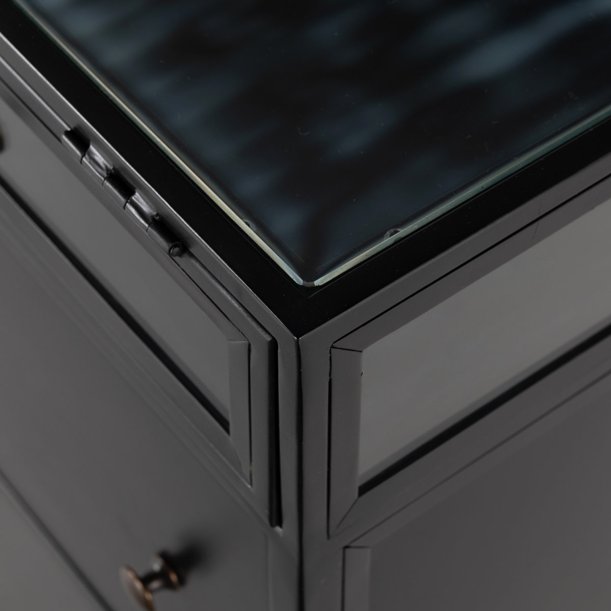 Four Hands Shadow Box Glass Executive Desk & Reviews | Perigold