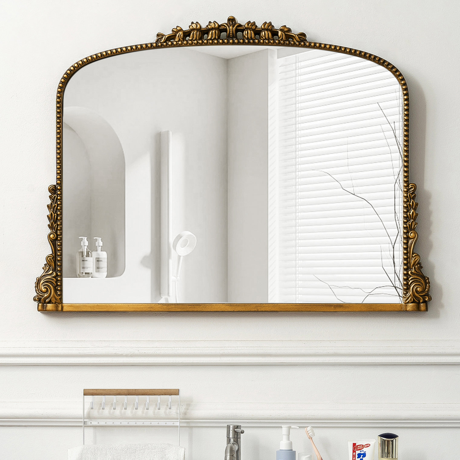 House of Hampton® Euri Arch Vintage Wall Mirror Decorative Mirrors ...