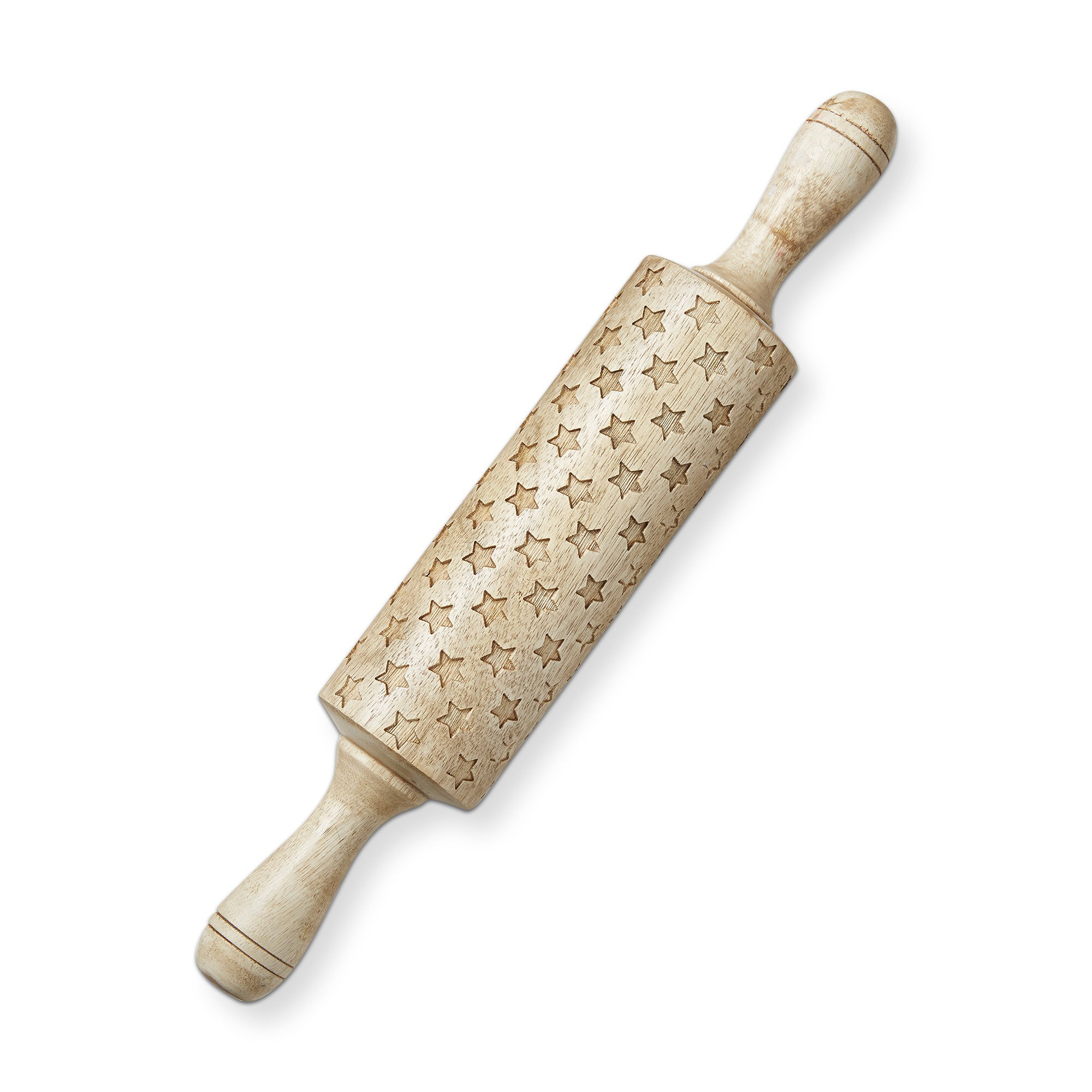 The Holiday Aisle® Stars Embossed Rolling Pin | Wayfair