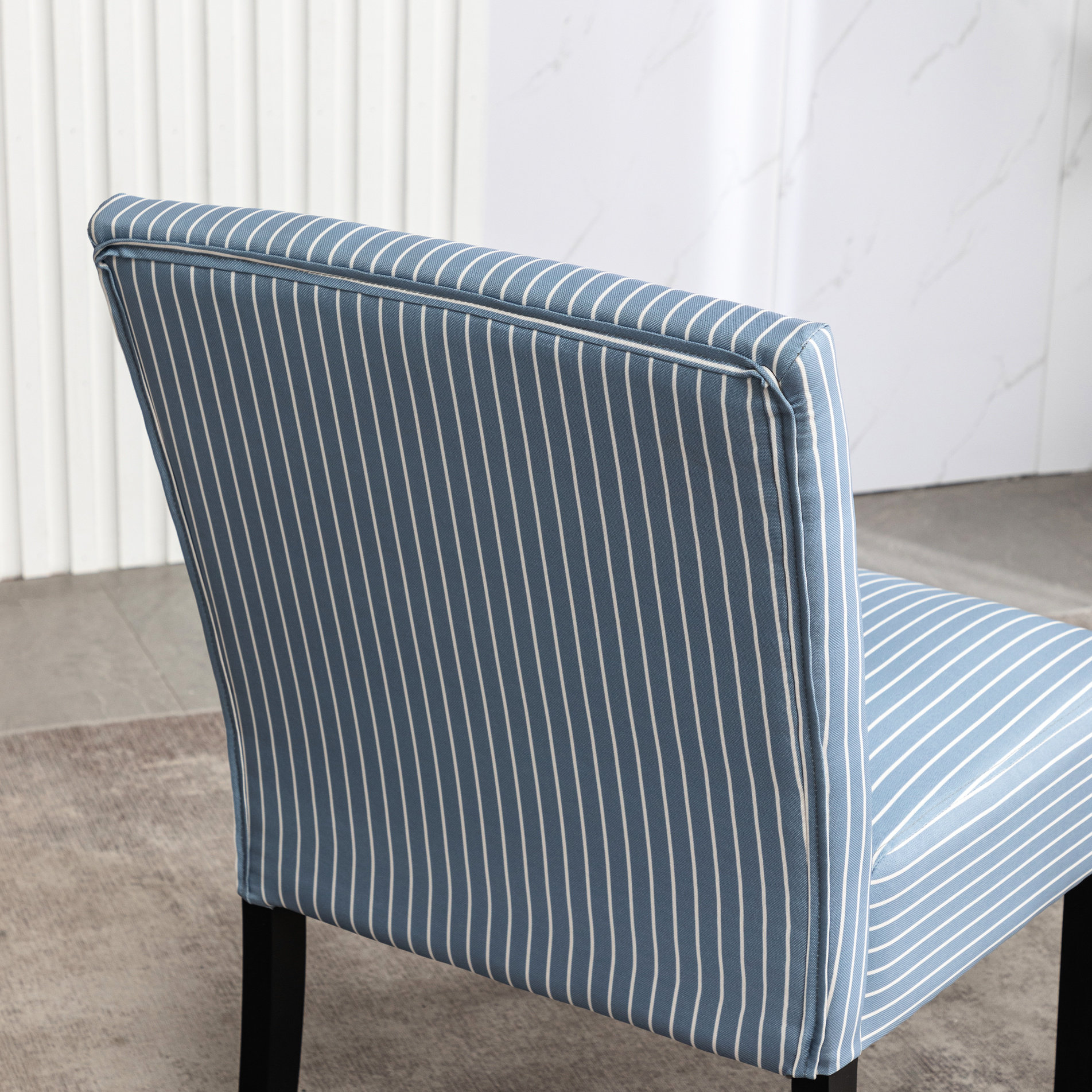 Dovecove Elegant Blue Stripe Chair - Upholstery, Comfortable Seat ...