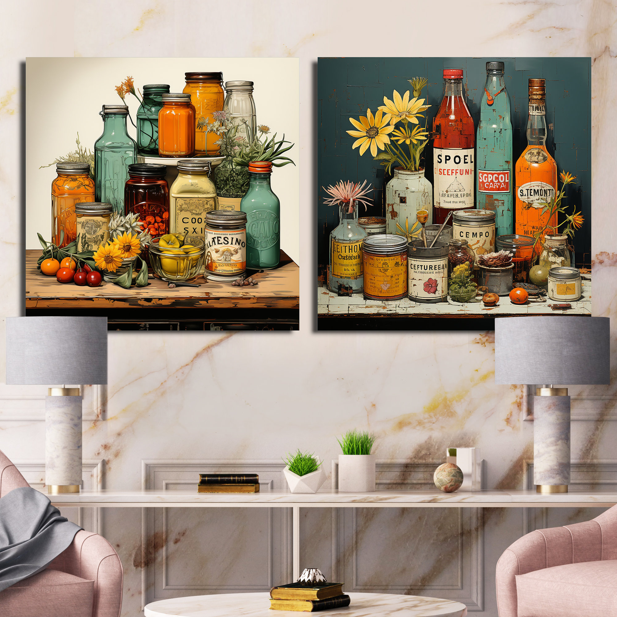 Ophelia & Co. Modern Condiments Fusion - Condiments Square Collage Set ...