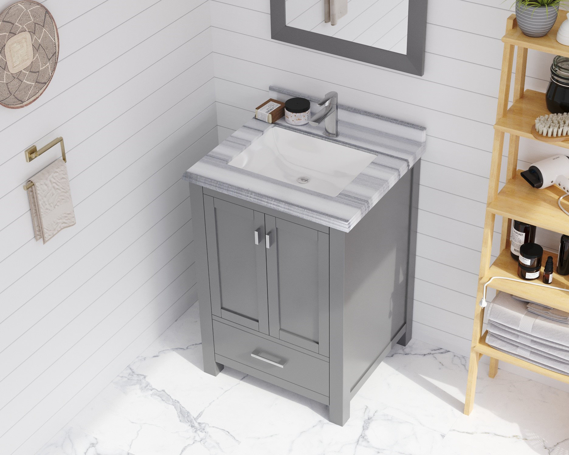 Red Barrel Studio® Mariário 24'' Single Bathroom Vanity with Stone Top ...