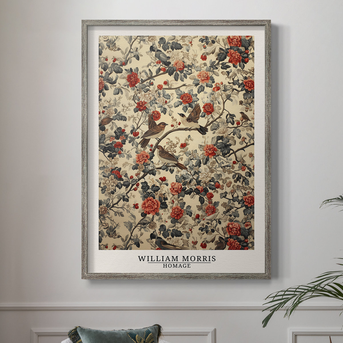 Alcott Hill® WM MORRIS Series CCXC Framed Print - Solid Wood | Wayfair