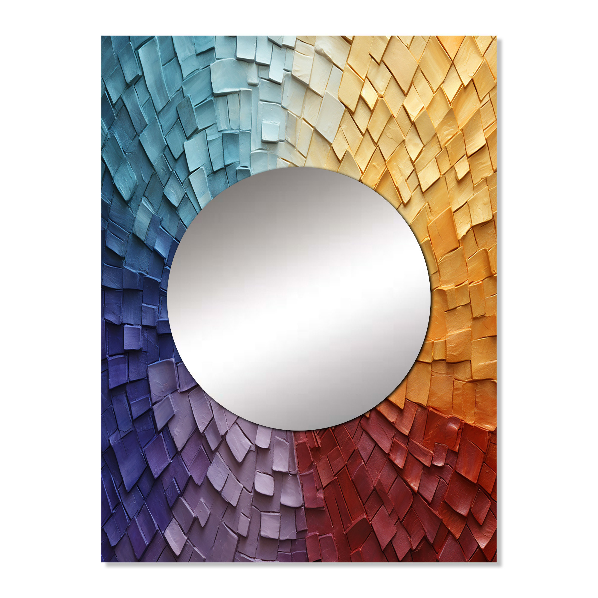 East Urban Home Jaylun Minimalism Colors In Harmony IV - Rainbow Wall Mirror, Traditional ...