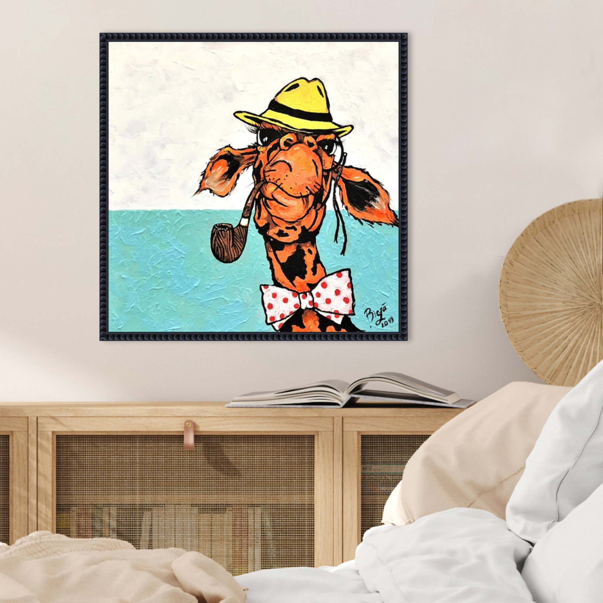Trinx Mister Handsome by Anda Bieza Framed Canvas Wall Art Print | Wayfair