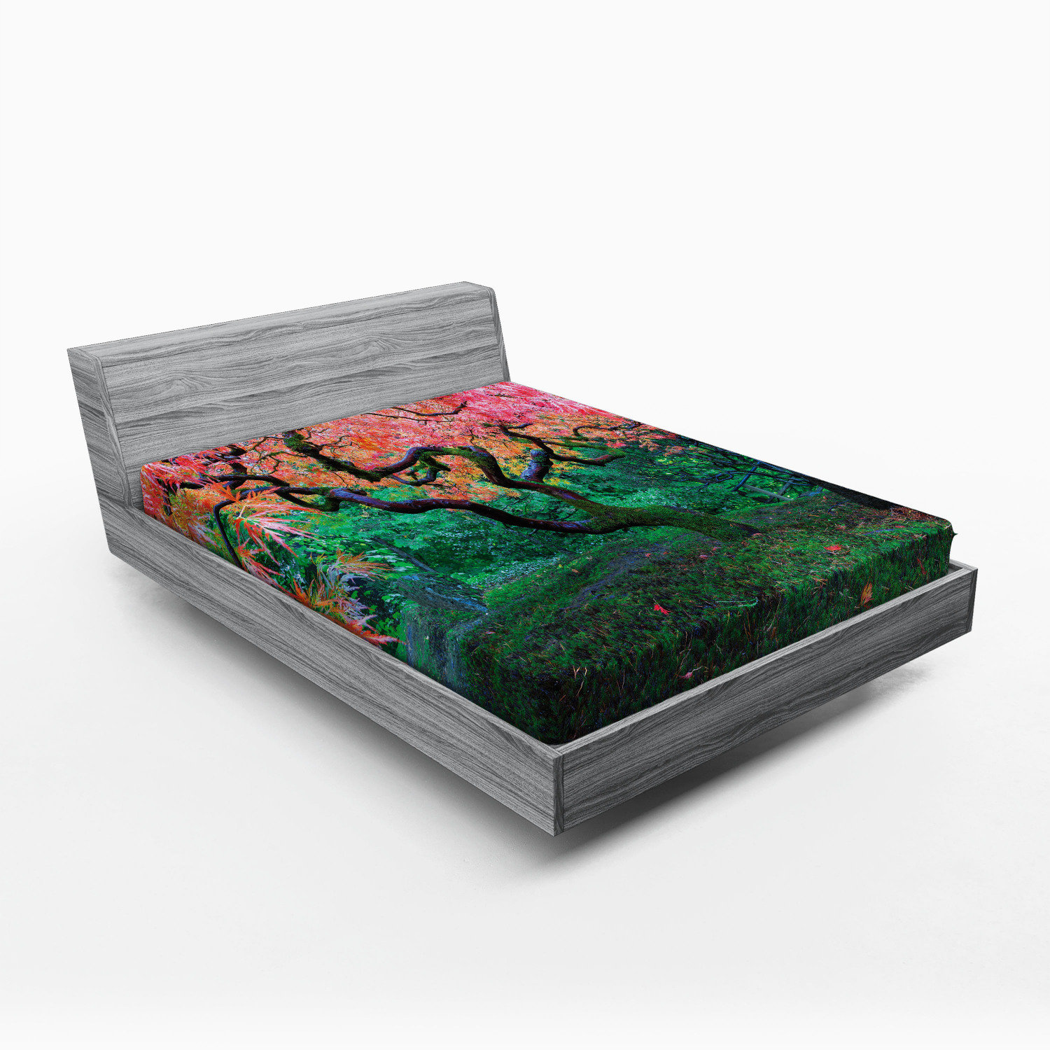 Ambesonne Japanese Microfiber Fitted Sheet | Wayfair