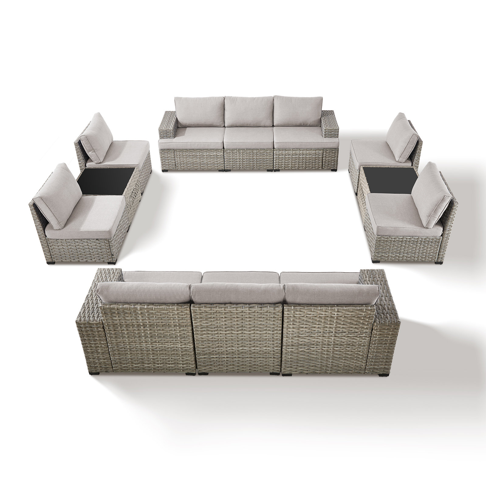 Latitude Run® Arnoltice 10 - Person Outdoor Wicker Rattan Patio ...