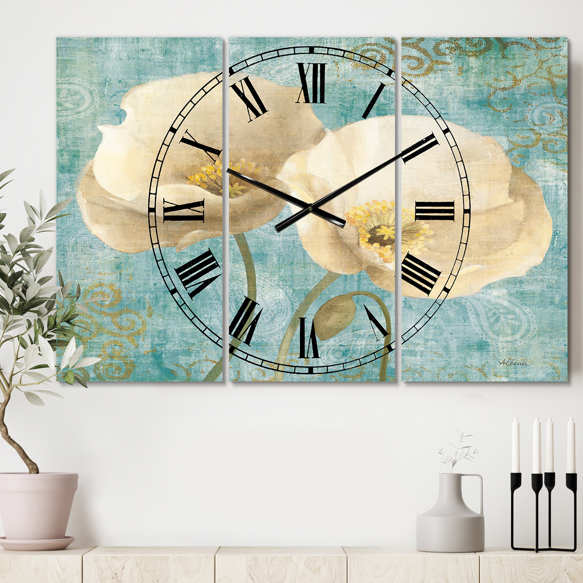 The Twillery Co.® Swigart Oversized Farmhouse Wall Clock | Wayfair