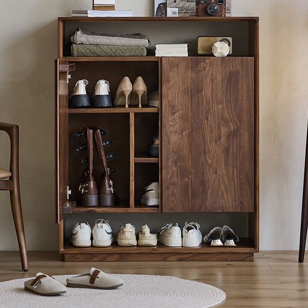 Hokku Designs Japanese Style Floor Standing Shoe Storage Cabinet | Wayfair