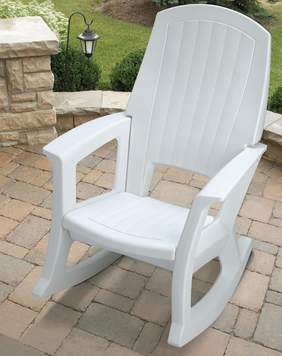 Lark Manor Heavy Duty All-Weather Outdoor Rocking Chair Plastics - Sand ...
