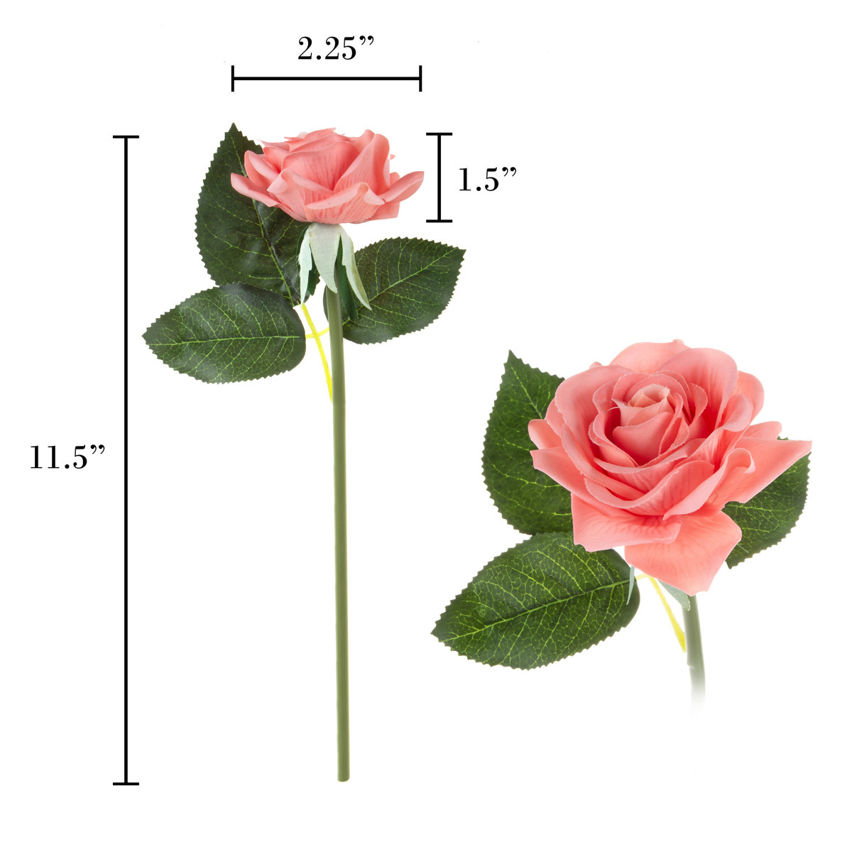 Primrue Rose Artificial Flowers - 18Pc Real Touch 11.5-Inch Fake Flower ...