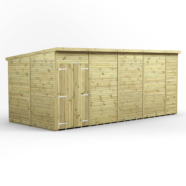 POWER 8 Ft. W X 18 Ft .D Power Double Door Premium Pent Pressure ...