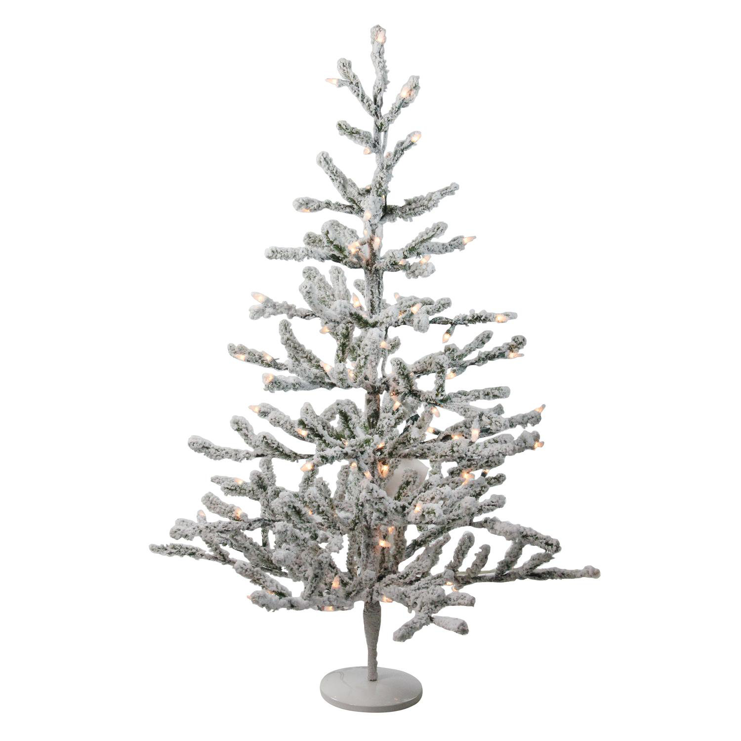 Northlight Seasonal 3' Pre-Lit Flocked Alpine Twig Artificial Christmas ...