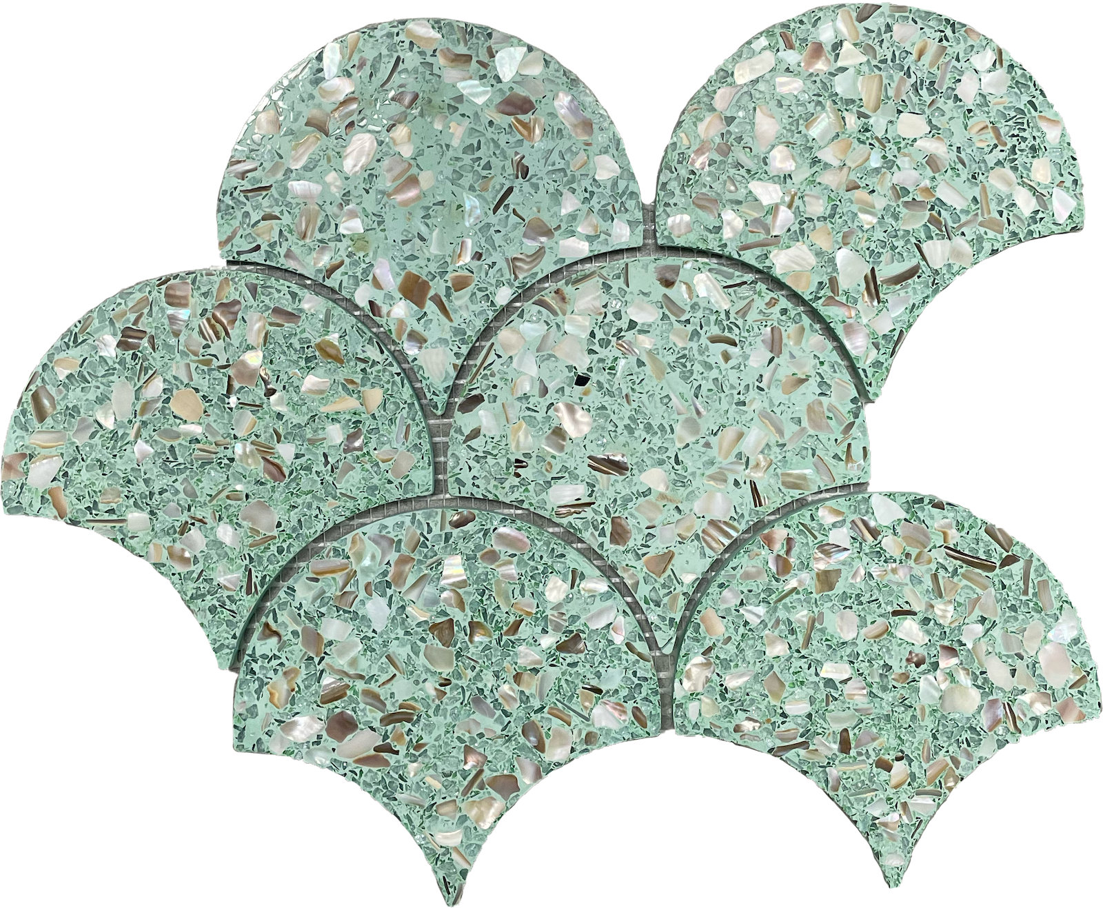 Mosaics4you 5.75" x 5.5" Cement Fish Scale Wall & Floor Tile | Wayfair