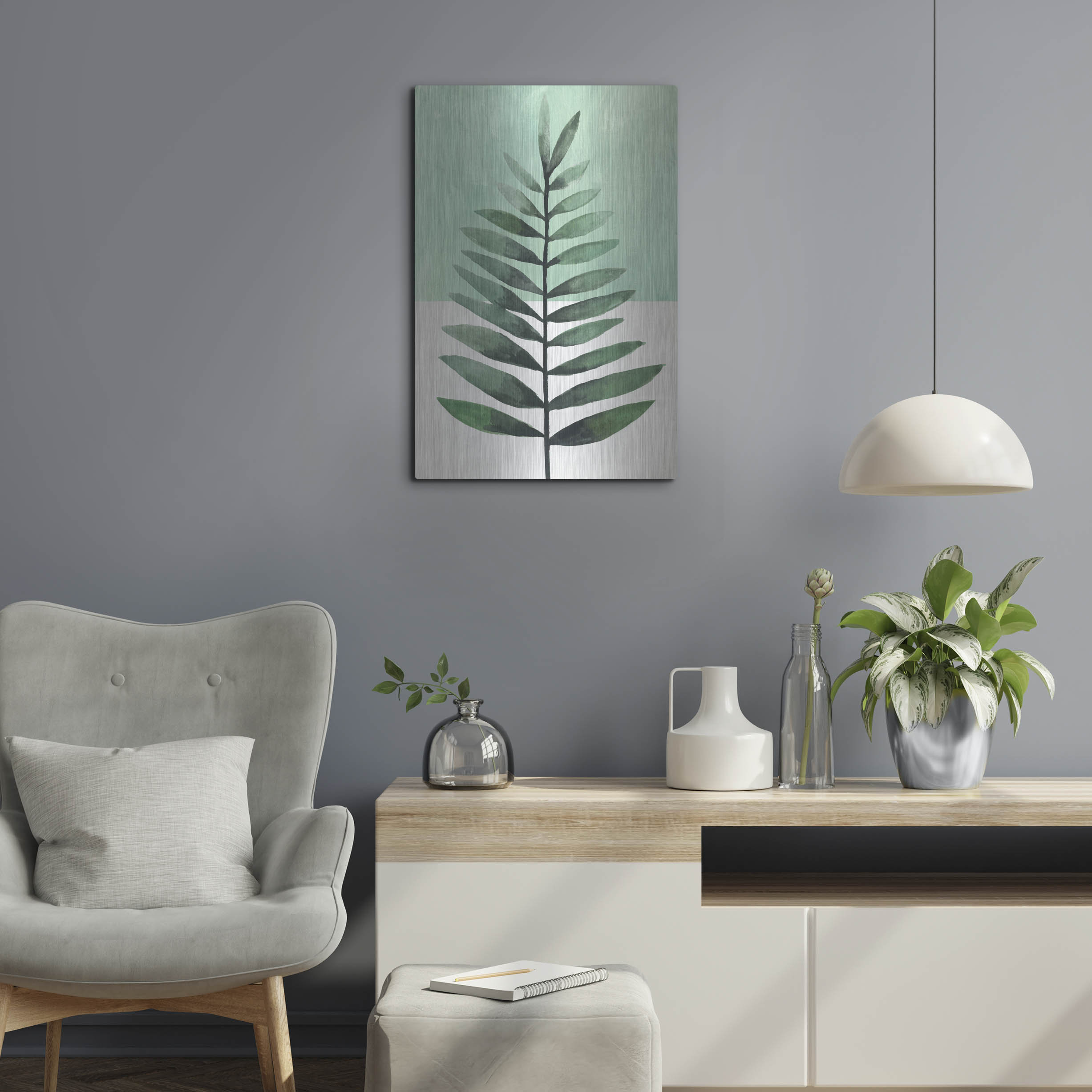 Bay Isle Home™ 'Verging Palm 2' by Annie Warren Metal Wall Art, 16" x ...