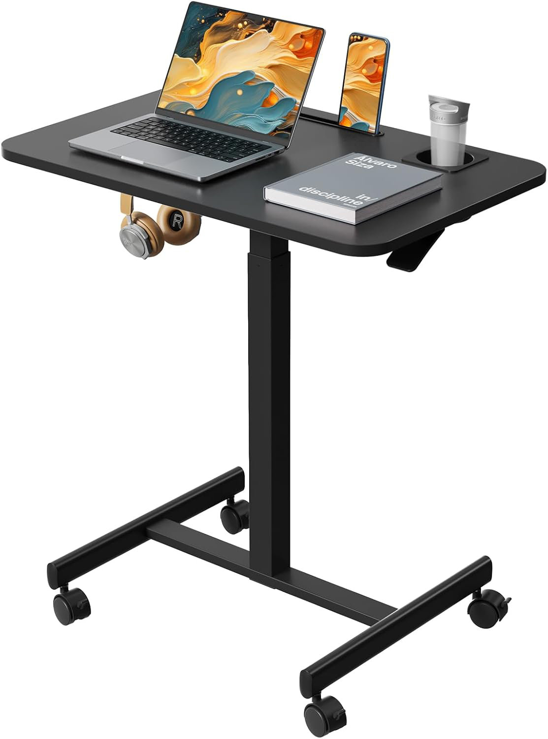 Latitude Run® Adjustable Mobile Standing Desk With Casters: Rolling ...