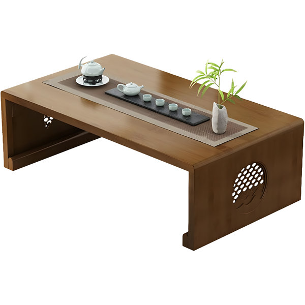 Hokku Designs Bamboo Foldable Floor Table - Portable Low Coffee Table ...