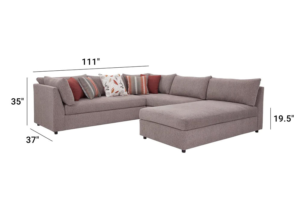 Ebern Designs Tiearra 111'' Wide Right Hand Facing Corner Sectional ...