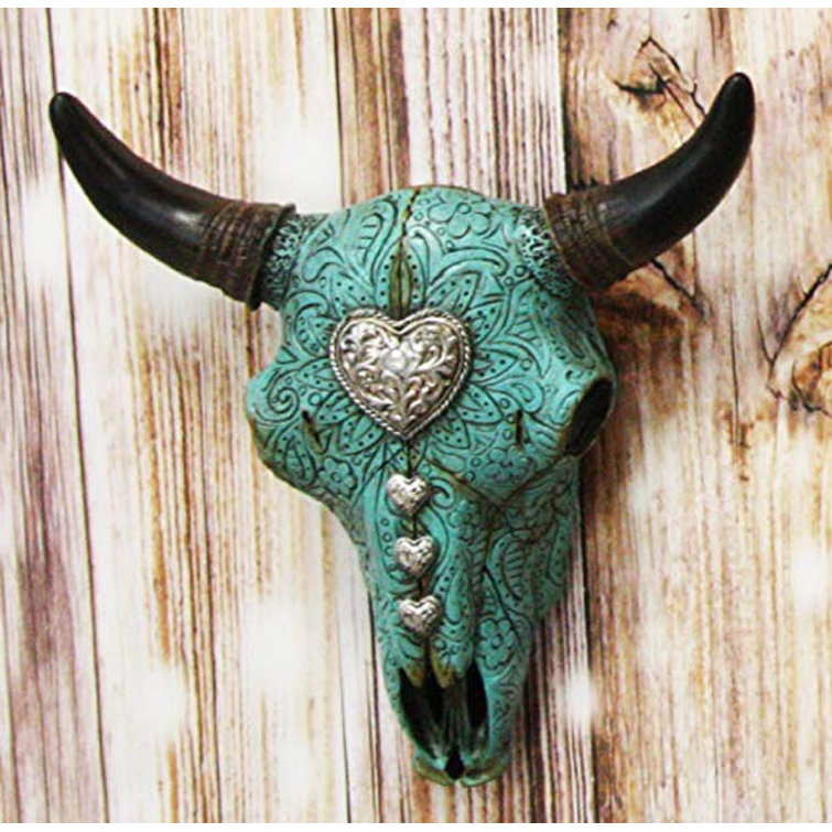 Millwood Pines Steer Bison Buffalo Bull Cow Horned Skull Head Heart ...