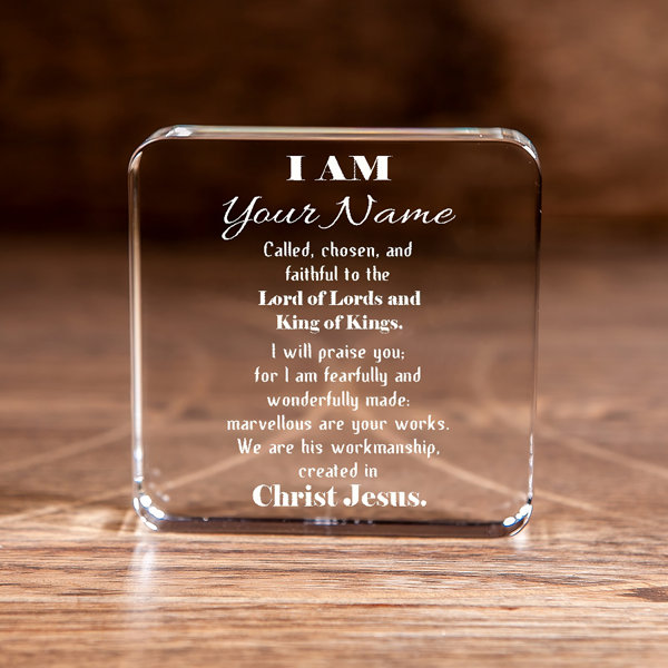 Trinx Called Chosen in Christ's Workmanship Large Square Crystal ...
